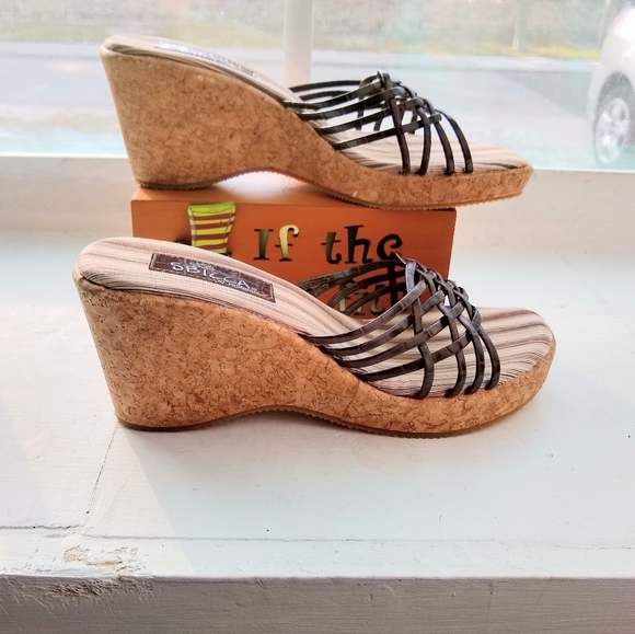 Sbicca | Shoes | Sbicca Cork Platform Wedges | Poshmark